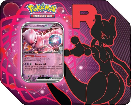 Pokemon Scarlet Violet Destined Rivals Team Rockets Mewtwo ex Tin Set 5 ...