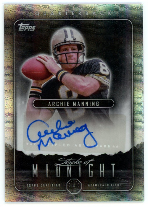 NFL 2024 Topps Midnight Single Card Stroke of Midnight Archie Manning ...