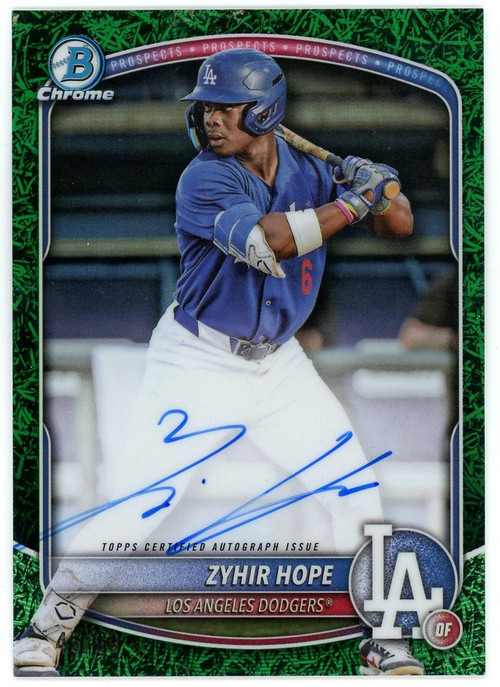 MLB 2025 Bowman Chrome Single Card Grass Refractor 4599 Zyhir Hope CPA ...
