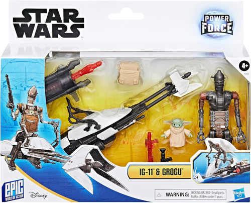 Star Wars Epic World of Action Power the Force IG-11 Grogu Vehicle Set ...