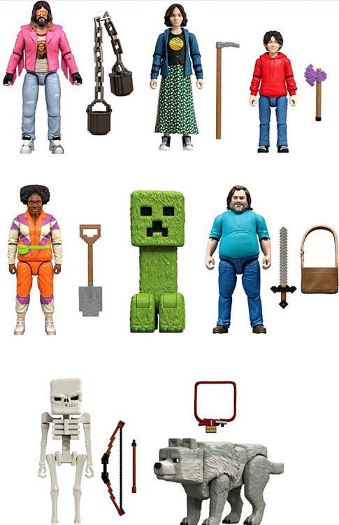 A Minecraft Movie Steve, Garrett, Natalie, Henry, Dawn, Dennis ...
