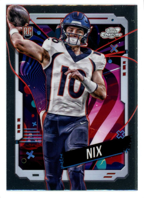 NFL Topps 2024 Chrome Cosmic Football Single Card Bo Nix 127 Rookie ...