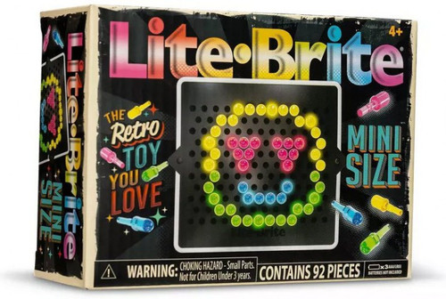 Lite Brite Mini Size Set 92 Pieces Basic Fun - ToyWiz