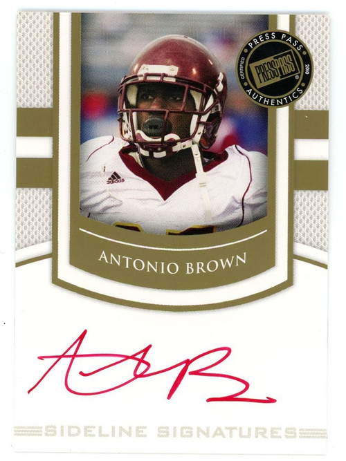 NFL 2010 Press Pass Single Card Red Ink Sideline Signatures Antonio ...