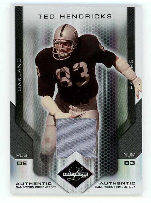 NFL 2007 Leaf Limited Single Card 2225 Ted Hendricks 193 Relic - ToyWiz