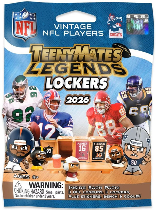 NFL TeenyMates 2026 Football Legends Series 4 LOCKERS Pack 3 RANDOM ...