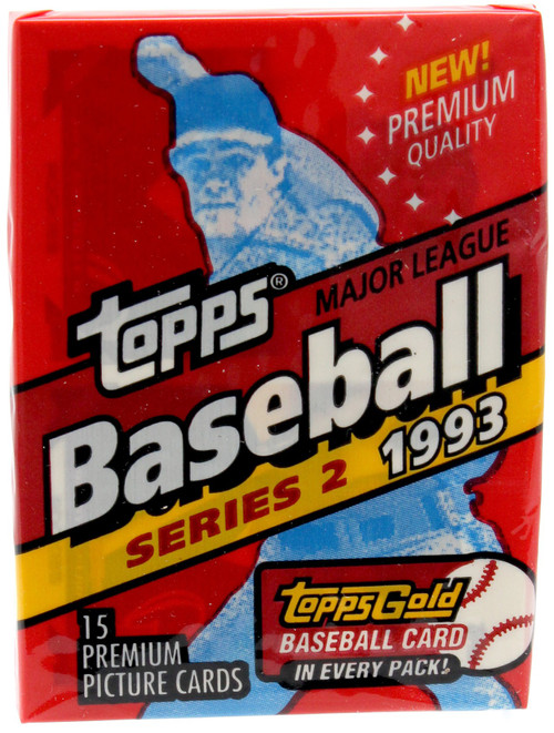 MLB Topps 1993 Baseball Picture Cards Series 2 Trading Card HOBBY Pack ...
