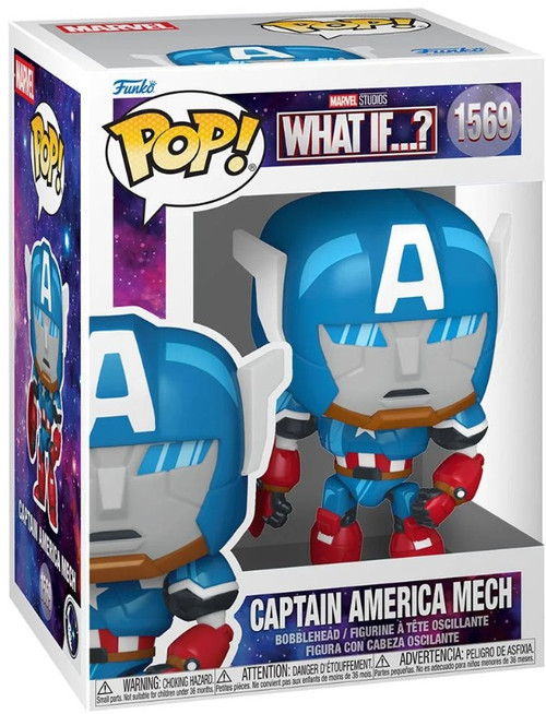 Funko Marvel What If POP Marvel Captain America Mech Vinyl Figure 1569 ...