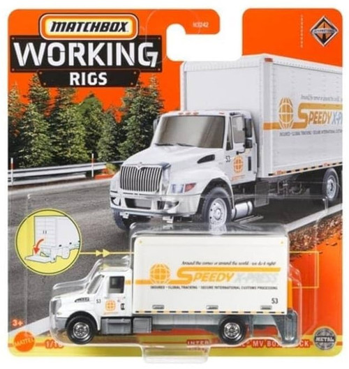 Matchbox Working Rigs International MV Box Truck Diecast Vehicle Mattel ...