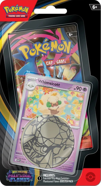 Pokemon Mega Evolution Phantasmal Flames Whimsicott Checklane BLISTER ...