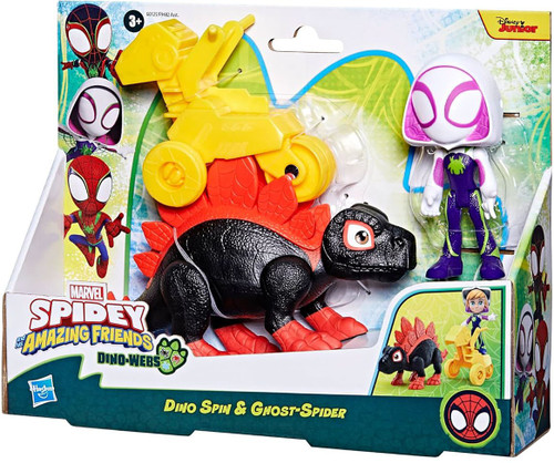 Marvel Spidey His Amazing Friends Dino-Webs Dino Spin Ghost-Spider 4 ...