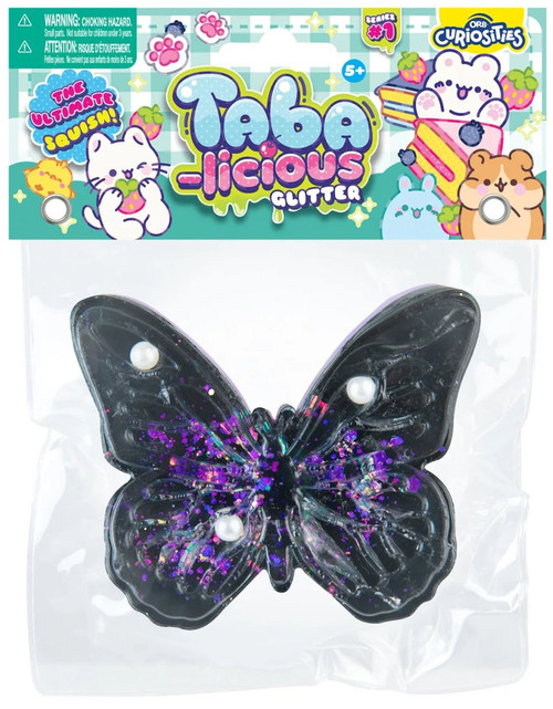 Taba-Licious Curiosities Glitter Butterfly 3 Squeeze Toy Black ORB Toys ...