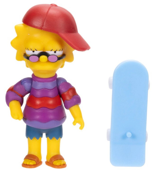 The Simpsons Wave 6 Cool Lisa with Skateboard 2.5 Mini Figure Jakks ...