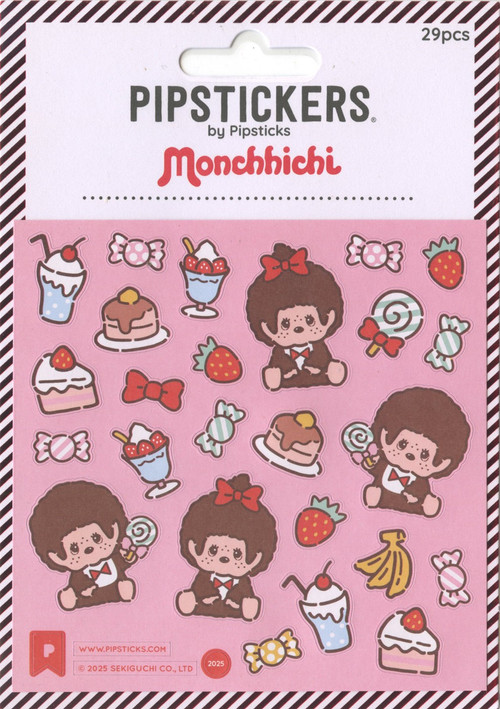 Monchhichi Pipstickers Monchhici Sweets Sticker Set Pipsticks - ToyWiz