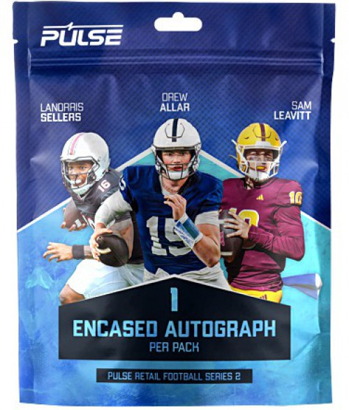 NFL Pulse 2025 Football Trading Card RETAIL Pack 1 Encased Autograph ...
