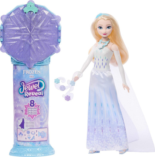 Disney Frozen Jewel Reveal Elsa Surprise Doll 8 Surprises Hasbro Toys ...
