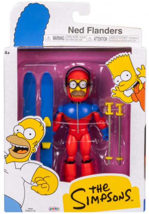 The Simpsons Wave 6 Skiing Flanders 5 Action Figure Jakks Pacific - ToyWiz