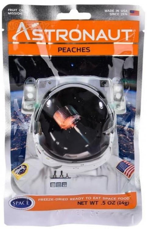 Astronaut Peaches 1Oz Freeze-Dried Ready to Eat Space Food American ...