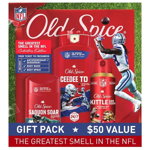 Old Spice NFL Football CeeDee TD Body Wash, Saquon Soar Deodorant ...