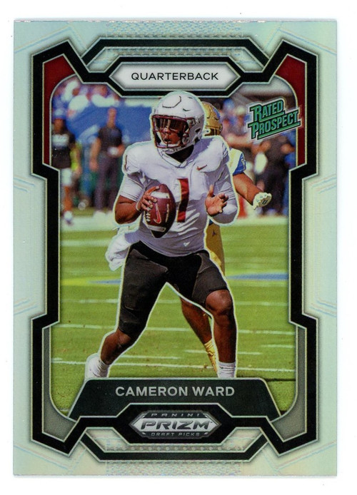 NFL 2024 Panini Prizm Draft Picks Single Card Silver Cam Ward 199 Rated ...
