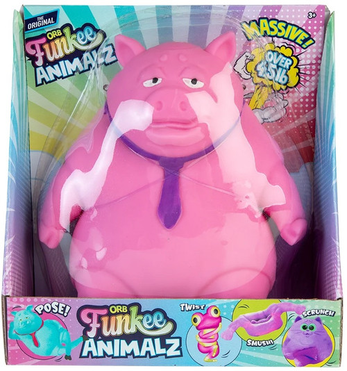 Funkee Animalz Pig Pink 9 JUMBO Stretchy Figure ORB Toys - ToyWiz