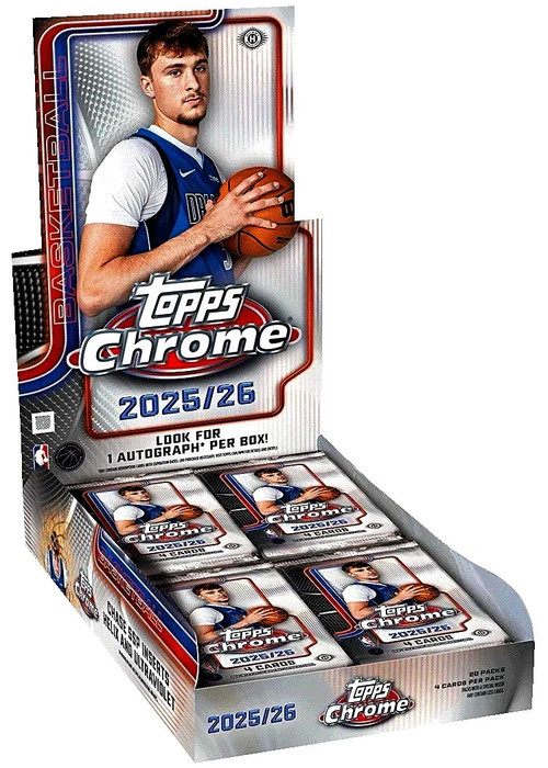NBA Topps 2025-26 Chrome Basketball Trading Card HOBBY Box 20 Packs ...