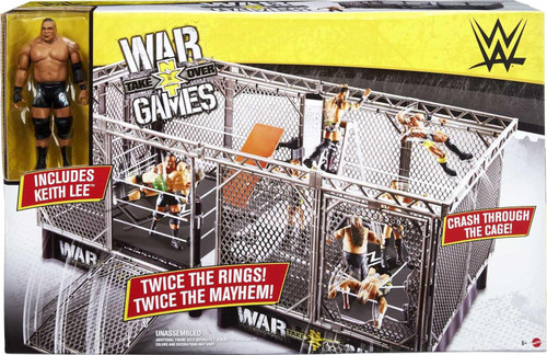 WWE Wrestling NXT TakeOver War Games Playset 2 NXT Rings, 2 Connecting ...