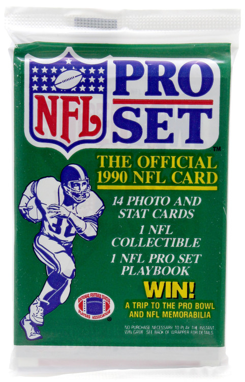 NFL Leaf 1990 Pro Set Football Series 1 Trading Card WAX Pack 14 Cards ...