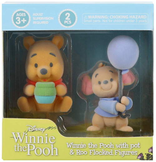 Disney Winnie the Pooh Pooh Roo 2 Mini Figure 2-Pack Flocked 1616 ...