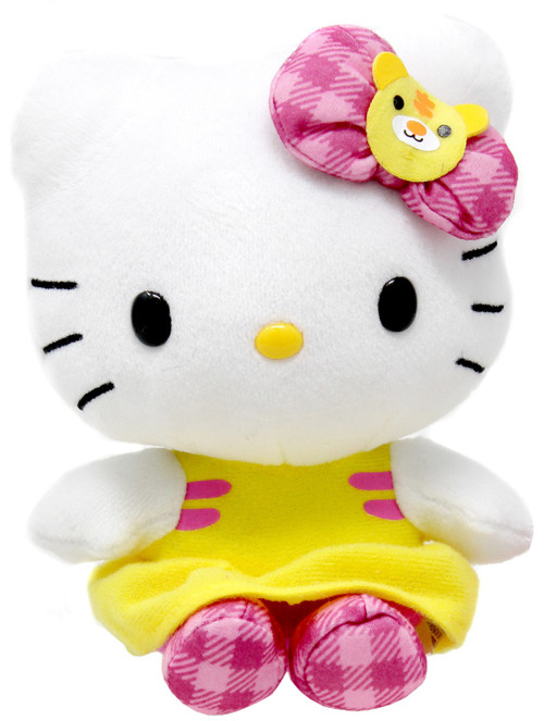 Sanrio Hello Kitty Hello Kitty 5 Plush Yellow Dress Jakks Pacific - ToyWiz