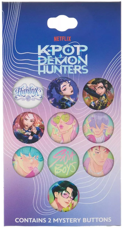 KPop Demon Hunters Buttons 1.25 Mystery Pack 2 Mystery Buttons Bioworld ...