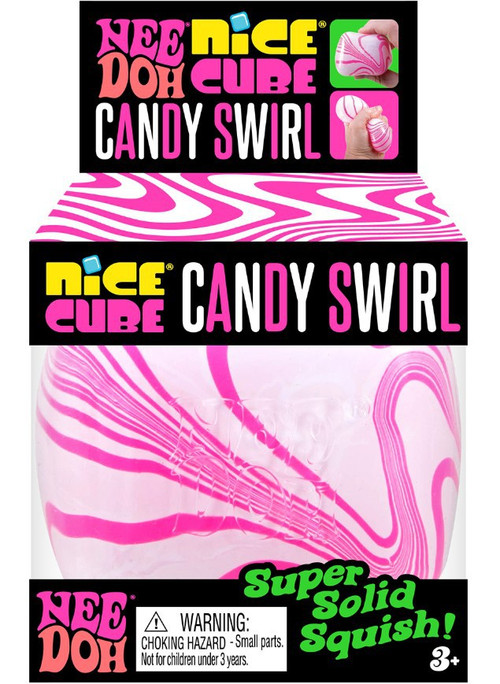 NeeDoh Candy Swirl Nice Cube Stress Ball 1 RANDOM Color Schylling - ToyWiz