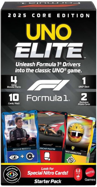 UNO Elite Formula 1 2025 Core Edition F1 Racing Trading Card STARTER ...