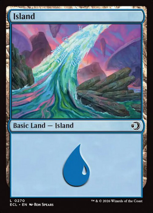 Magic The Gathering Lorwyn Eclipsed Single Card Common Island 270 FOIL ...