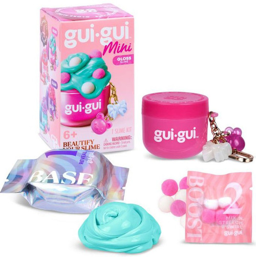 Gui-Gui Mini Slime Jar Keychain GLOSS Pack Moose - ToyWiz