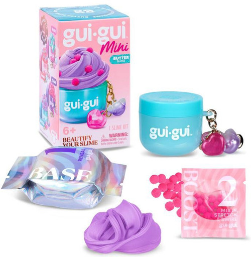 Gui-Gui Mini Slime Jar Keychain Series 1 BUTTER Pack Moose - ToyWiz