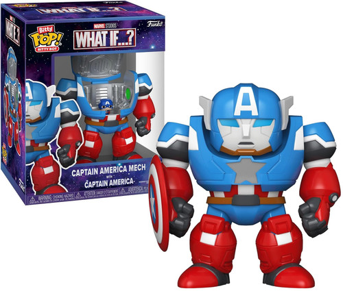 Funko Marvel Captain America Bitty Bots Mech with Cap Mini Vinyl Figure ...