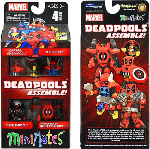 Marvel Deadpool Deadpools Assemble Exclusive Minifigure 4-Pack Diamond ...
