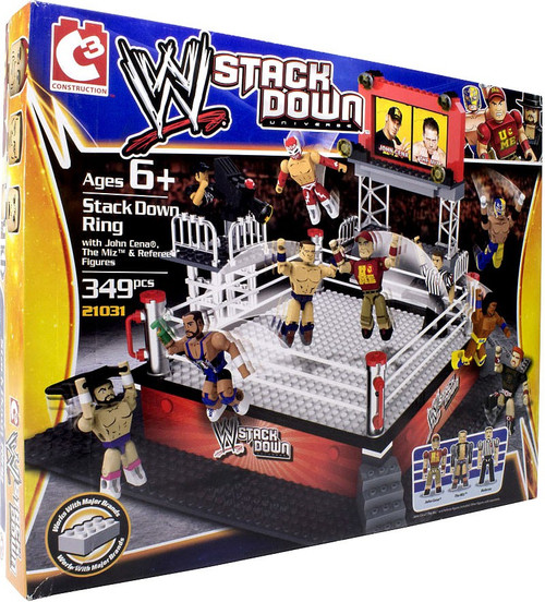 WWE Wrestling C3 Construction WWE StackDown Stackdown Ring Set 21031 ...