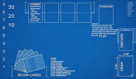 Card Supplies Blueprint Play Mat - ToyWiz