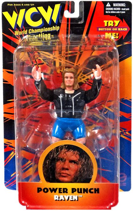 WWE Wrestling WCW Raven Action Figure Power Punch Toymakers - ToyWiz