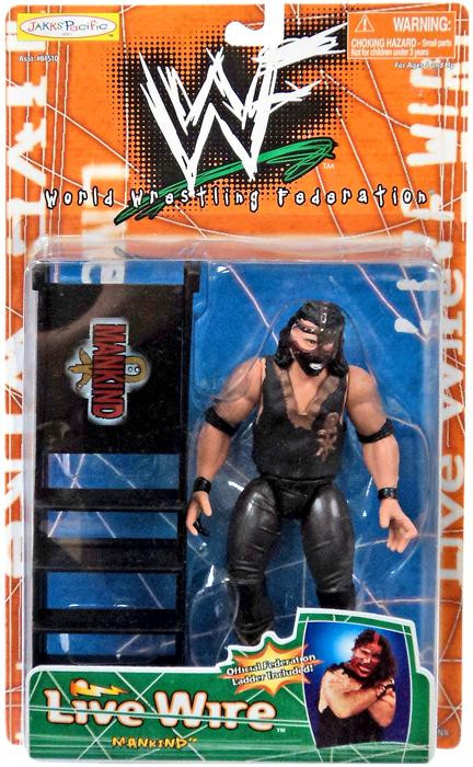 WWE Wrestling WWF Live Wire Mankind 6 Action Figure Jakks Pacific - ToyWiz