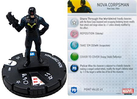Marvel HeroClix Guardians of the Galaxy Single Figure Nova Corpsman 003 ...