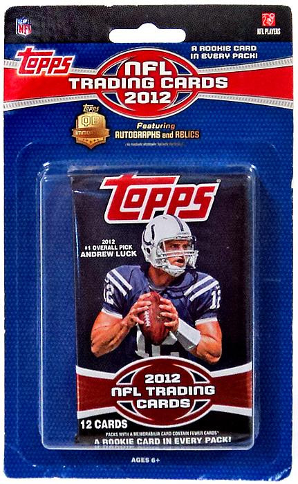 NFL Topps 2012 Football Trading Card Pack 12 Cards, 1 Rookie In Every ...