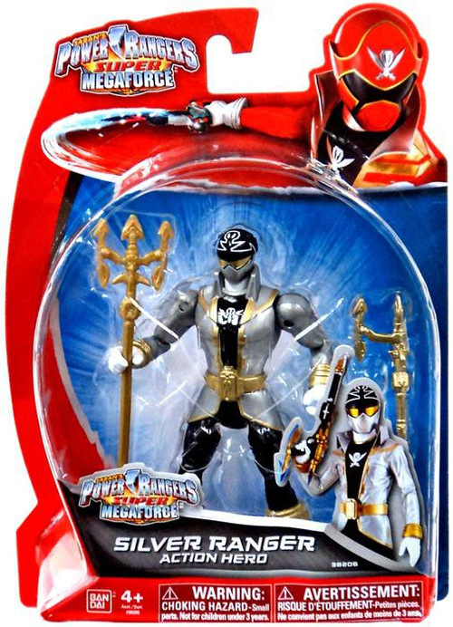Power Rangers Super Megaforce Silver Ranger Action Figure Action Hero ...