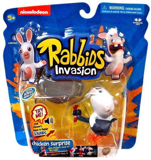 McFarlane Toys Raving Rabbids Rabbids Invasion Chicken Surprise Action ...