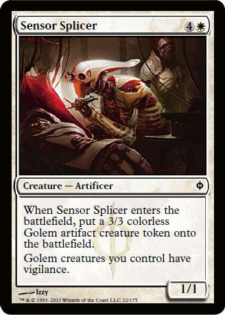 Magic The Gathering New Phyrexia Single Card Common Sensor Splicer 22 ...