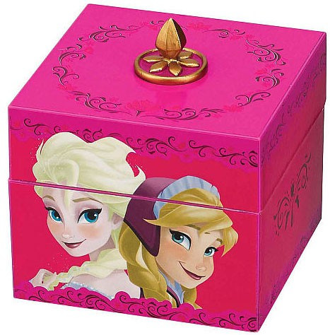 Disney Frozen Anna Elsa Musical Keepsake Box Pink, Includes Necklace Mr ...