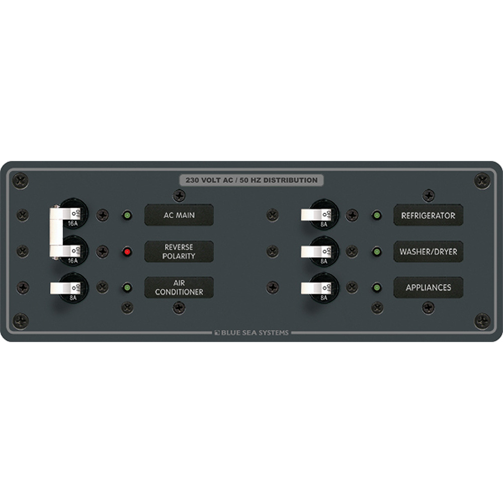 Blue Sea 8199 AC Main + Branch A-Series Toggle Circuit Breaker Panel ...