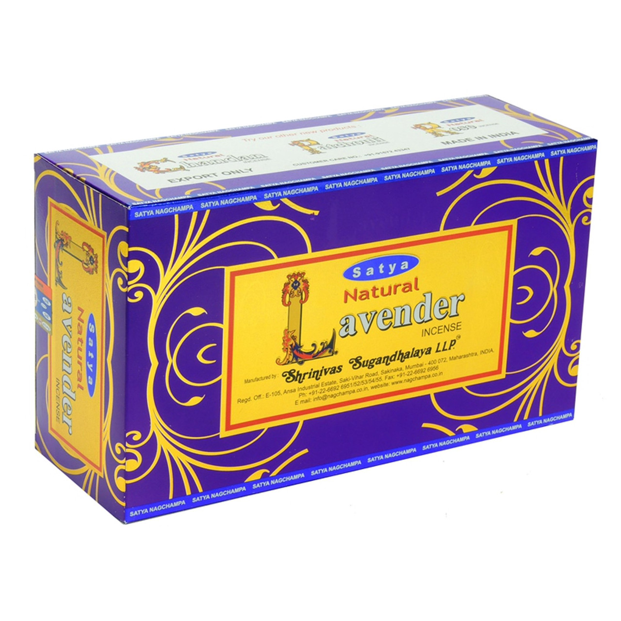 Satya Natural Lavender Incense